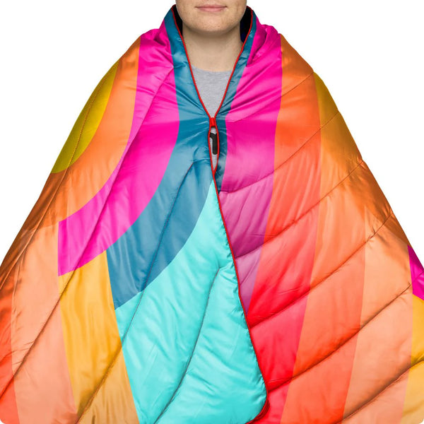 Original Puffy Blanket - Retro Stripe Eddy | Rumpl Blankets For ...